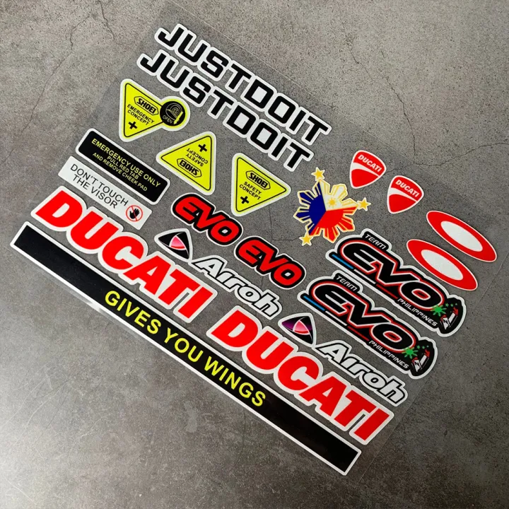 DUCATI EVO Helmet Visor Reflective Sticker Helmet Blocking Scratch ...