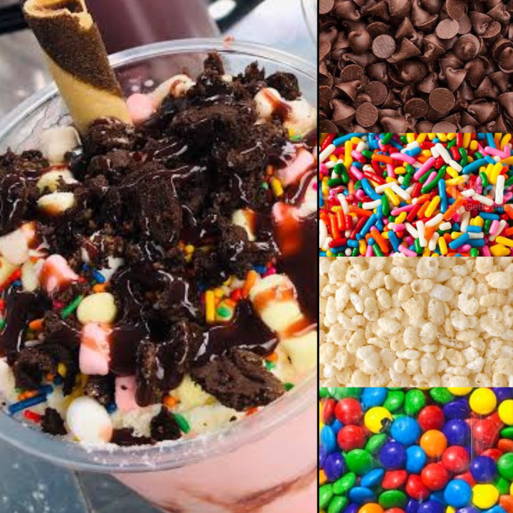 ICE SCRAMBLE Set - Ice Cream / Milk Tea Flavors and Toppings 100g ...