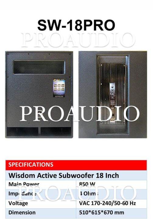 Subwoofer Aktif WISDOM 18 Inch SW 18 ORIGINAL SUBWOOFER AKTIF SW18 | Lazada Indonesia
