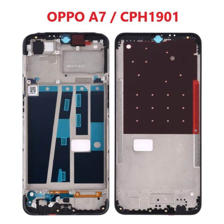 FRAME OPPO A7 / AX7 / CPH1901 ~ TATAKAN BESI / TULANG TENGAH / BEZZEL ...