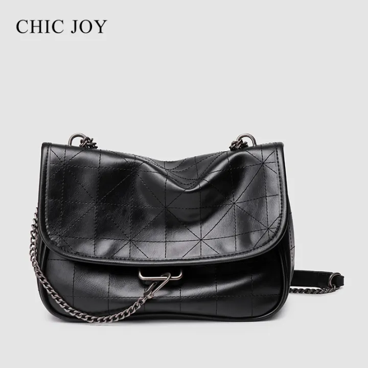 Cjoy กระเป๋าสะพายข้าง สีดำอเนกประสงค์ กระเป๋าแมสเซนเจอร์สะพายไหล่ข้างเดียวกระเป๋า กระเป๋า ...