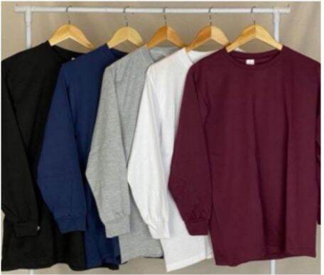 Softex plain white, light and dark colors long sleeves | Lazada PH