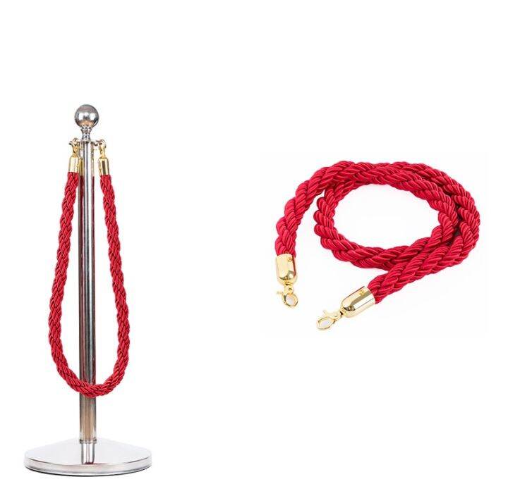 Crowd Control Barrier Hotel Stanchion post with braided rope 【hotel ...