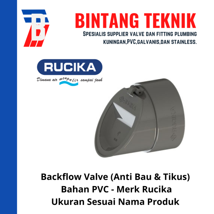 Backflow Valve 4" inch PVC Rucika | Lazada Indonesia