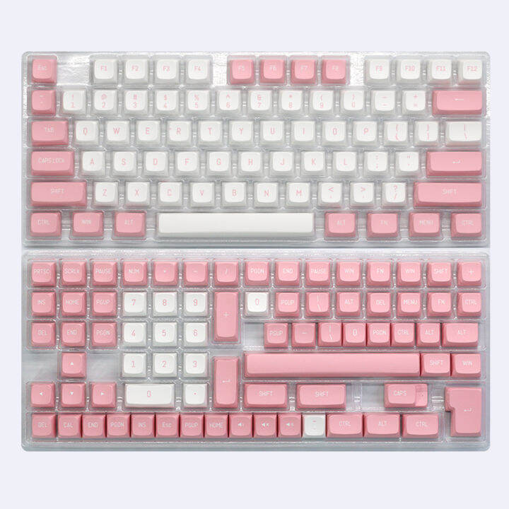 CSA 149คีย์ Keycaps สีชมพู Pbt Cherry Mx Profile DYE-SUB Keycaps สำหรับ ...
