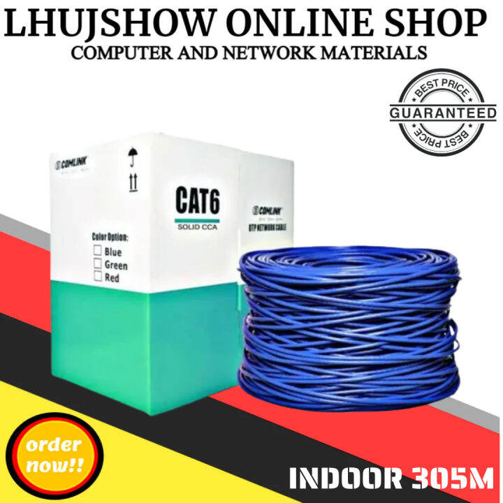 COMLINK Indoor Cat6 UTP Cable 100M / 305M CCA | Lazada PH