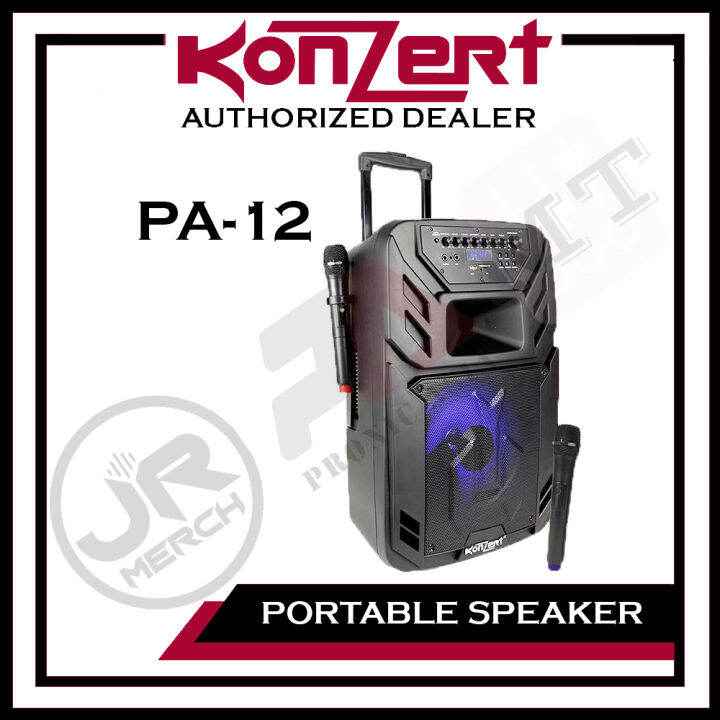 Konzert PA-12 12" 400W Powered Portable Trolley Speaker With Bluetooth ...