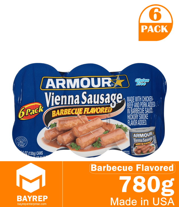 Armour Vienna Sausage | Barbecue Flavored Gluten Free 780g 6-Pack ...