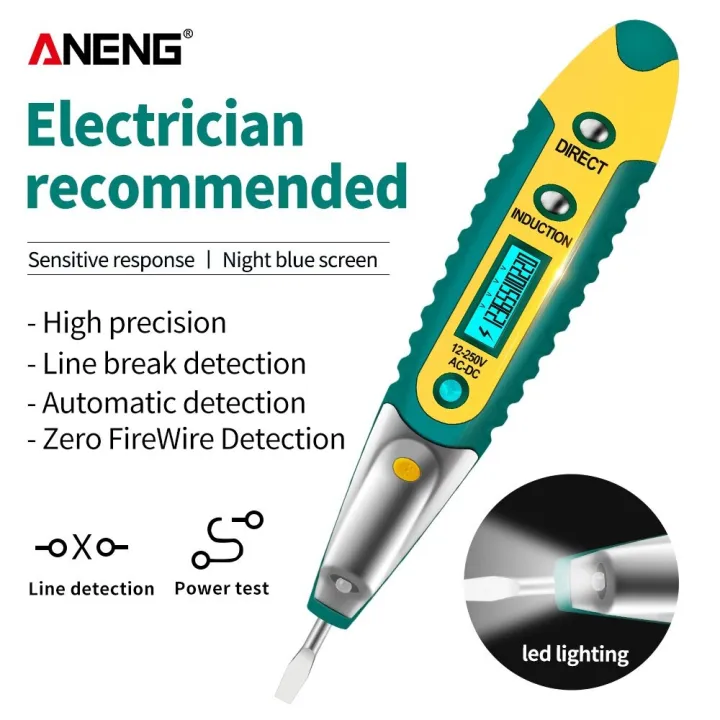TESPEN DIGITAL Tester Non Contact AC Detector 12V-250V - VD700 - Green ...