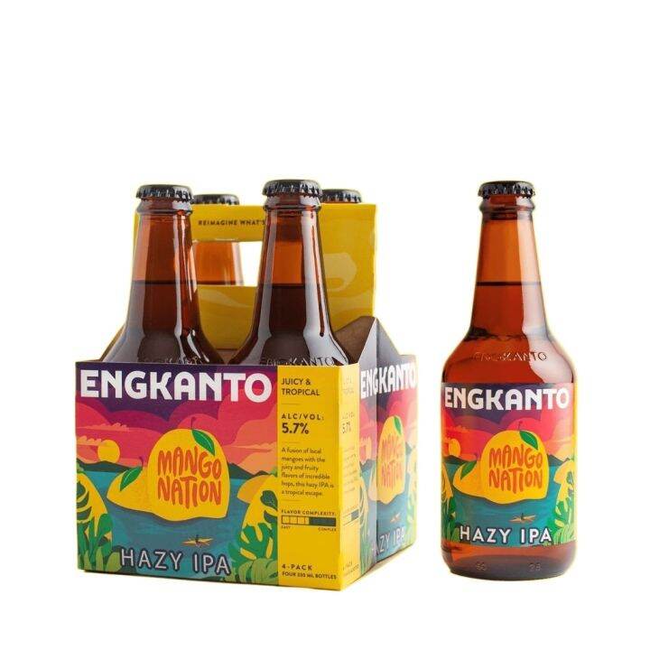 Engkanto Brewery Mango Nation Hazy IPA 4-Pack Brewery Local Craft Beer 5.7 ABV Crowd Favorite ...