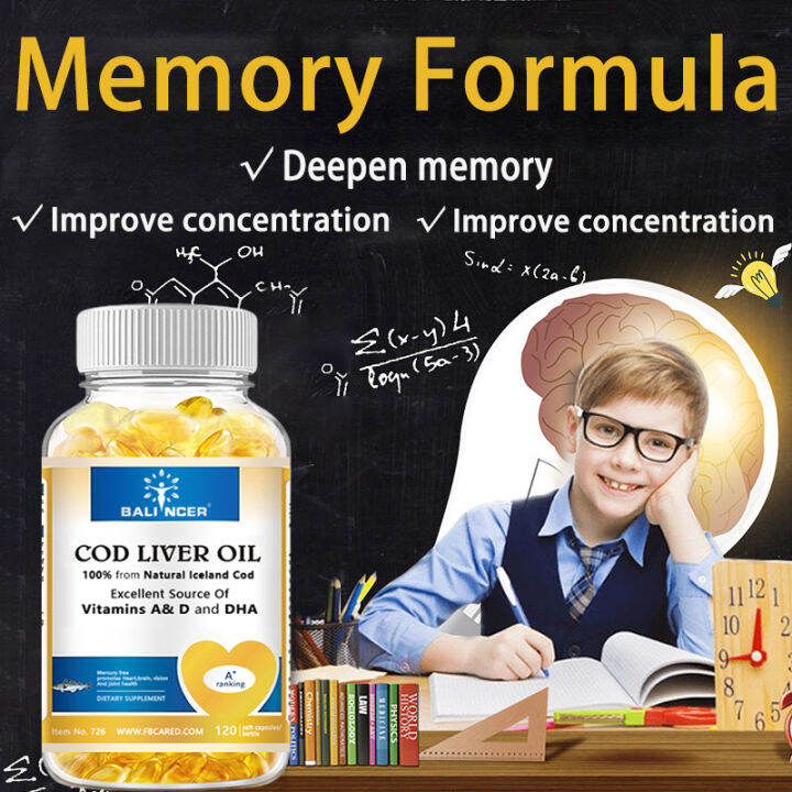 Fish Oil Capsules Supplement Brain, Improve Memory, Intellectual ...