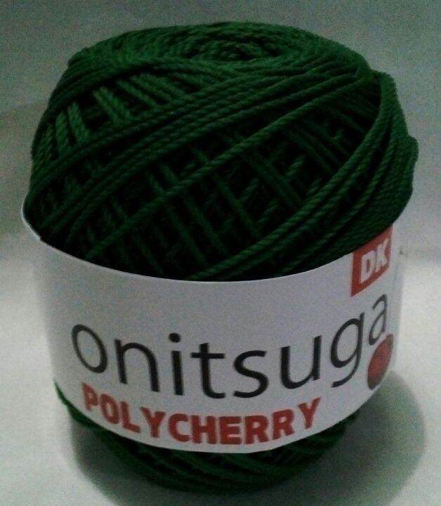 Benang Rajut POLYCHERRY Onitsuga warna HIJAU TUA 1 (030) | Lazada Indonesia