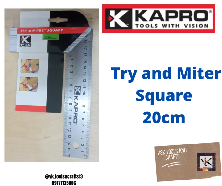 Kapro Try and Miter Square, 20cm | Lazada PH