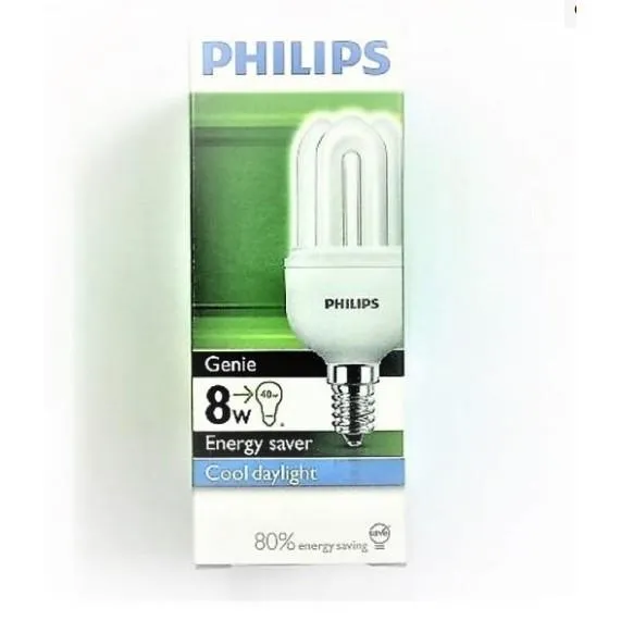 PHILIPS GENIE 8W E14 ENERGY SAVER BULBS (Cool Daylight) | Lazada PH