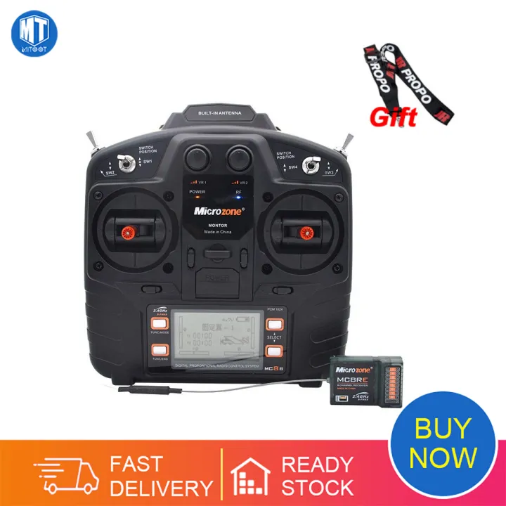 Microzone MC8B 2.4G 8CH Remote Control Transmitter & MC8RE 8CH Receiver ...