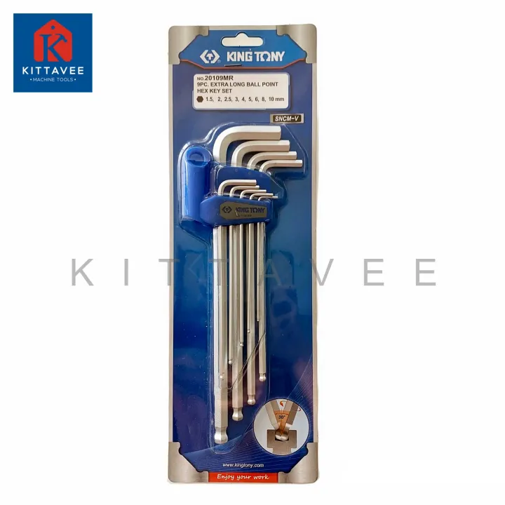 KINGTONY 20109MR ประแจหกเหลี่ยมยาว 1.5-10mm หัวบอล ของแท้จากไต้หวัน ...