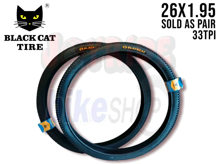 BLACK CAT MOUNTAIN BIKE TIRES (WIRED) (SOLD AS PAIR) (1.95)(2.10) | Lazada PH