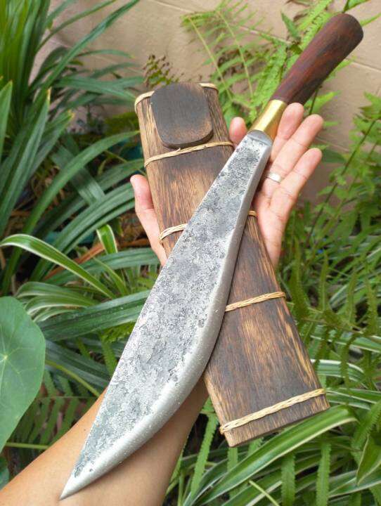 มีดเหน็บ อีเหน็บ (E-Nep) มีดอีเหน็บ มีดเดินป่า มีดแคมป์ มีดสนาม 11.3” SUP9 ตีร้อนชุบแข็ง ผิวไฟ ...