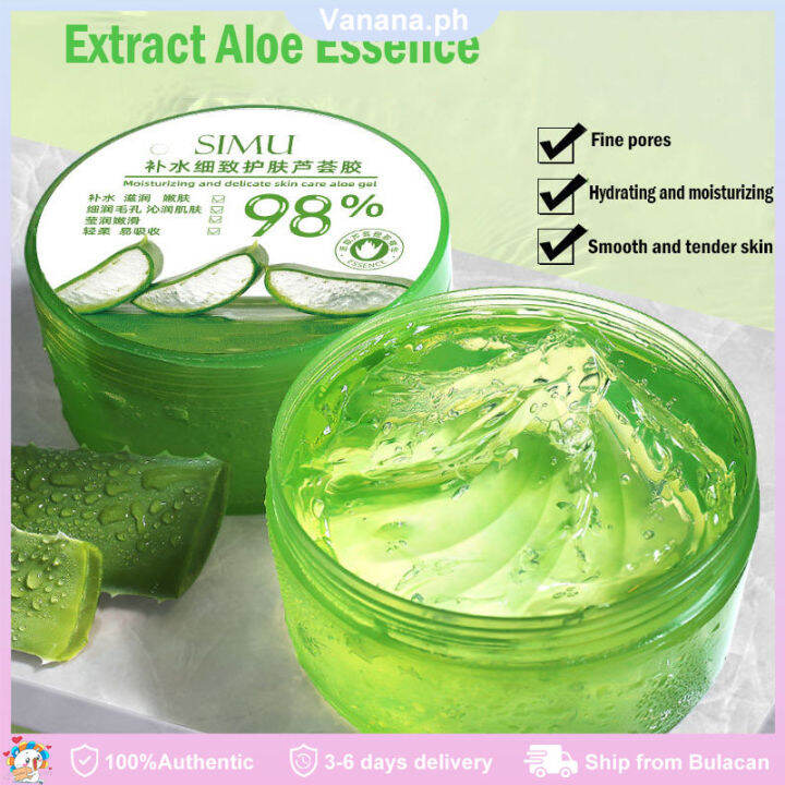 Simu 98% Aloe Vera Gel Soothing Face Moisturizing Gel Moisturizer ...