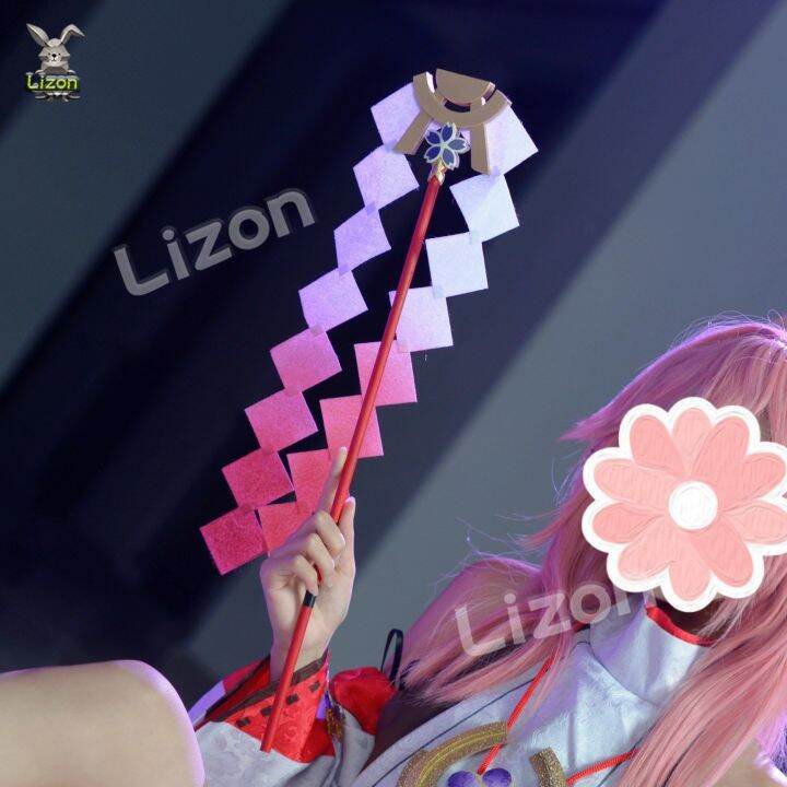 Genshin Impact Yae Miko Cosplay Weapon Kami Prop Kagura 39;s Verity ...