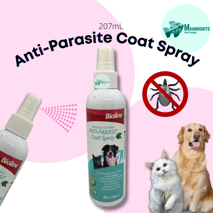 Bioline Anti-Parasite Coat Spray Parasite Repellent Cats Dogs 207mL ...