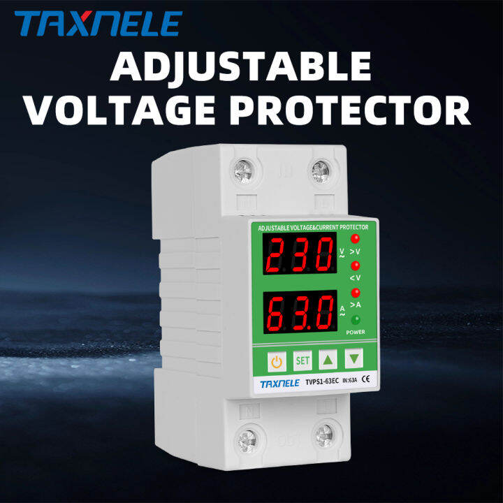 Din Rail Adjustable Over Under Voltage Protective Device 230V Surge ...