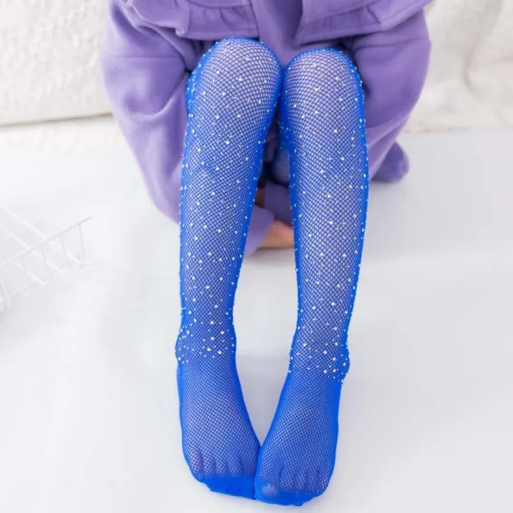 QUINT Baby Fashion Crystal Girls Nylon Children Mesh Pantyhose Kid ...