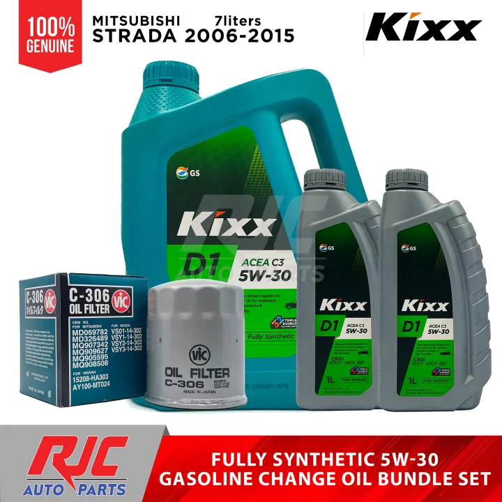Kixx D1 Fully Synthetic 5w-30 Diesel Change Oil Bundle Set Mitsubishi ...