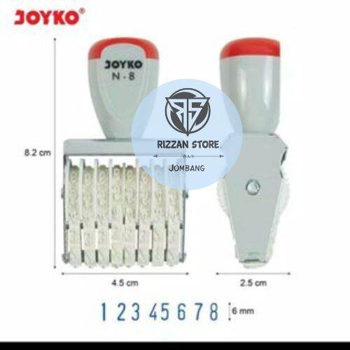 STEMPEL ANGKA NUMBER STAMP N 8 JOYKO STEMPEL 8 DIGIT NOMOR STEMPEL TANGGAL | Lazada Indonesia