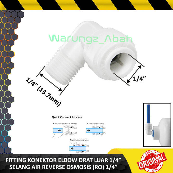 FITING FITTING CONNECTOR CONECTOR CONEKTOR KONEKTOR SOK KENI ELBOW L DRAT LUAR 1/4 SAMBUNGAN ...