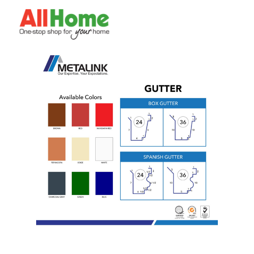 Box Flashing 0.4mm x 0.610mm x 2.44m METALINK | Lazada PH