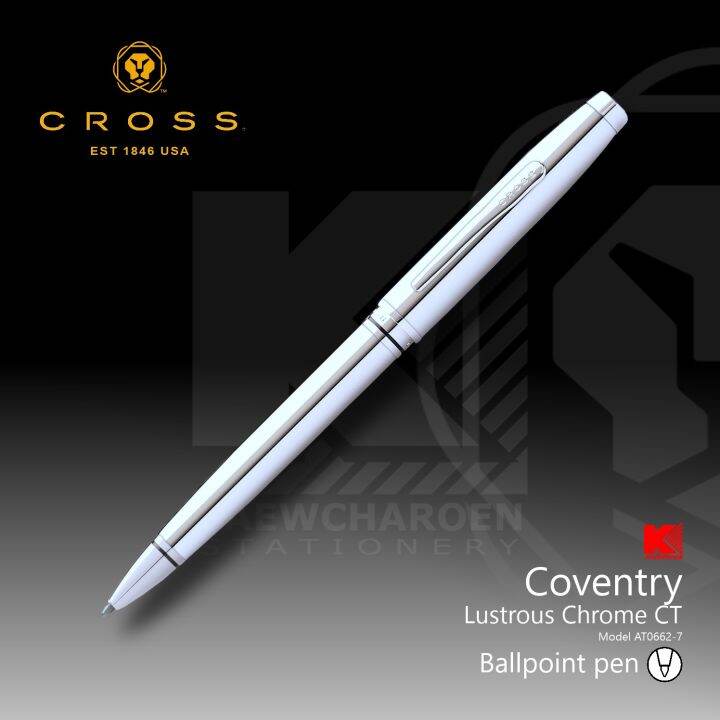 ปากกาลูกลื่น Cross Coventry Lustrous Chrome CT [AT0662-7] | Lazada.co.th
