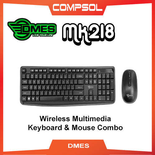 DMES MK218 Wireless Multimedia Keyboard & Mouse Combo | Lazada