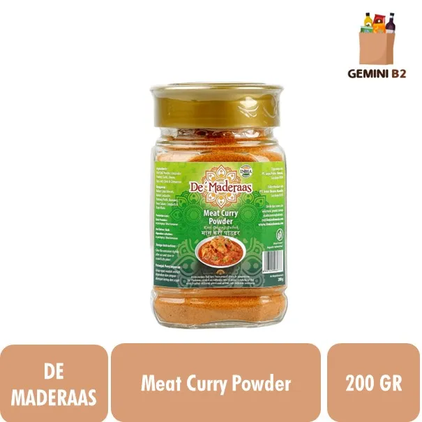 De Maderaas Meat Curry Powder / Bumbu Kari / Bubuk Kari 200 gram ...