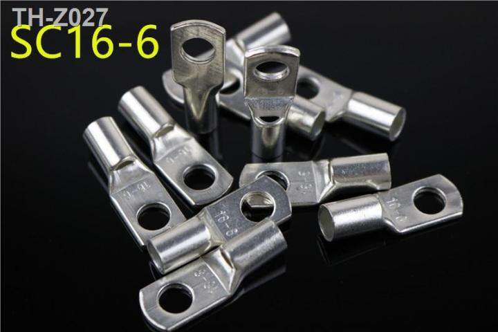 SC16 6 Tined copper connecting terminal 16 6(DTGA) bolt hole cable lugs ...