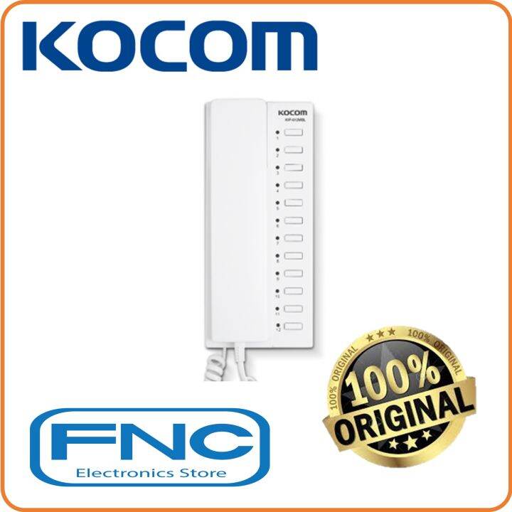 KOCOM KIP-612ML Analog 12ch 2 Wire DC 24V Multiple Interphone Master Intercom Unit Work With Sub ...
