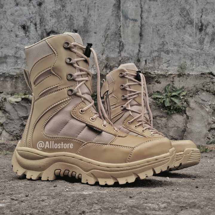 Sepatu pdl tactical gurun ujung besi 8 inc Sepatu pdl TNI Satpol-PP ...
