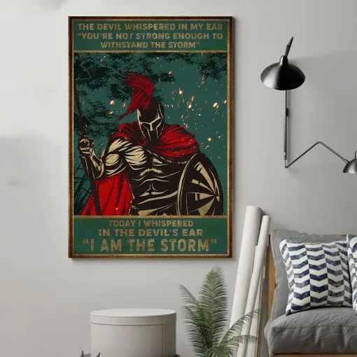 To my son Spartan Warrior Poster I am storm Paintings Motivational ...