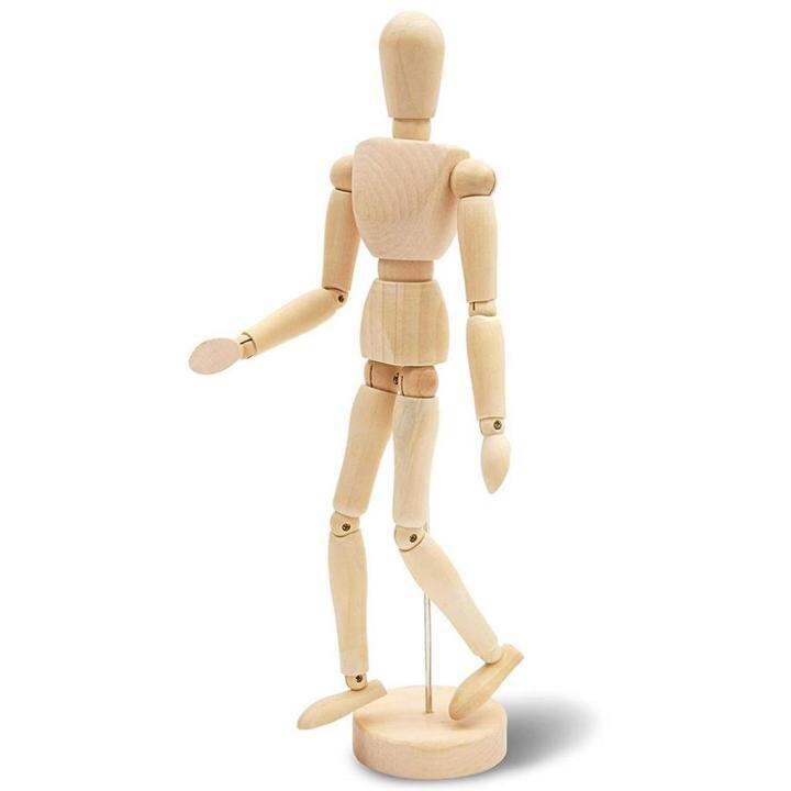 Wood Model Doll Prop Office Scene Layout Tabletop Moveable Joints Craft ...