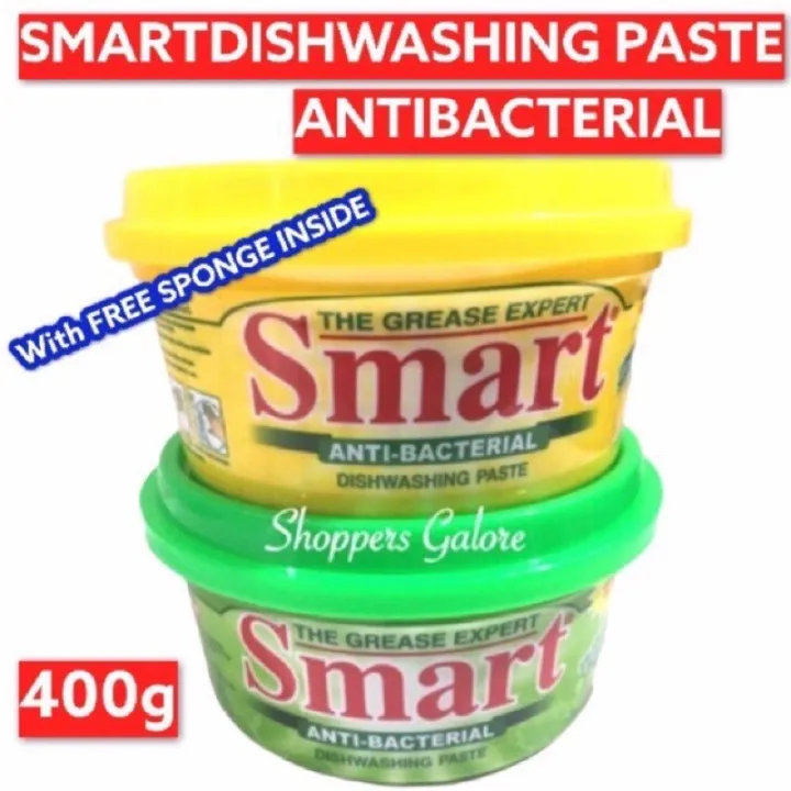 NEW SMART DISHWASHING PASTE ANTIBACTERIAL 400g big with FREE SPONGE ...
