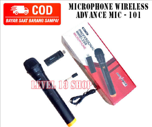 Microphone ADVANCE 101 Mic Professional Wireless Single // ADVANCE MIC101 // MIC ADVANCE ...