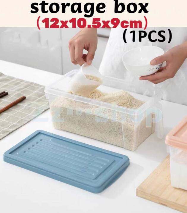 (1PCS)Transparent storage box with handle kitchen storage box food ...