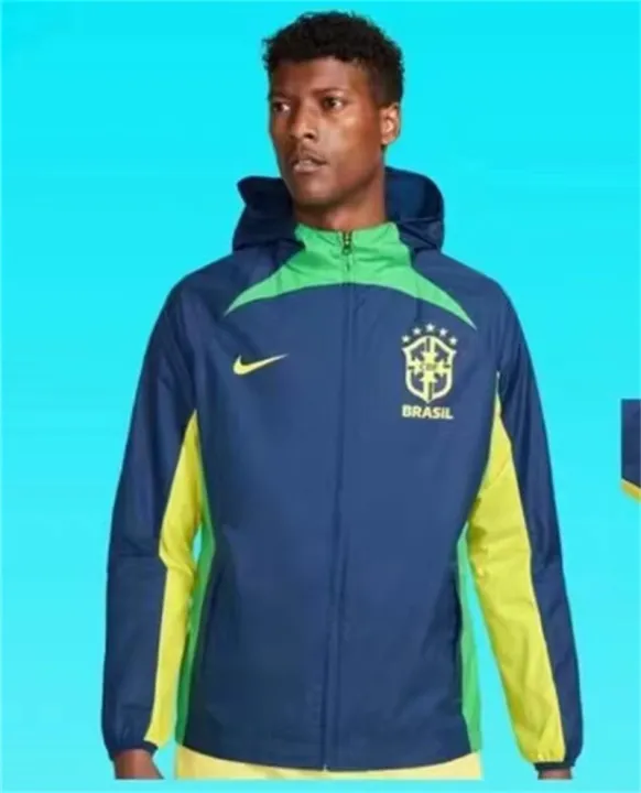 ฟุตบอลโลกฟุตบอลทีม T Rench Coat บราซิลเสื้อกันหนาวหมวกฟุตบอลลักษณะ ...