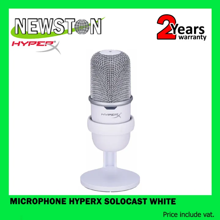 MICROPHONE (ไมโครโฟน) HyperX SOLOCAST (WHITE) | Lazada.co.th
