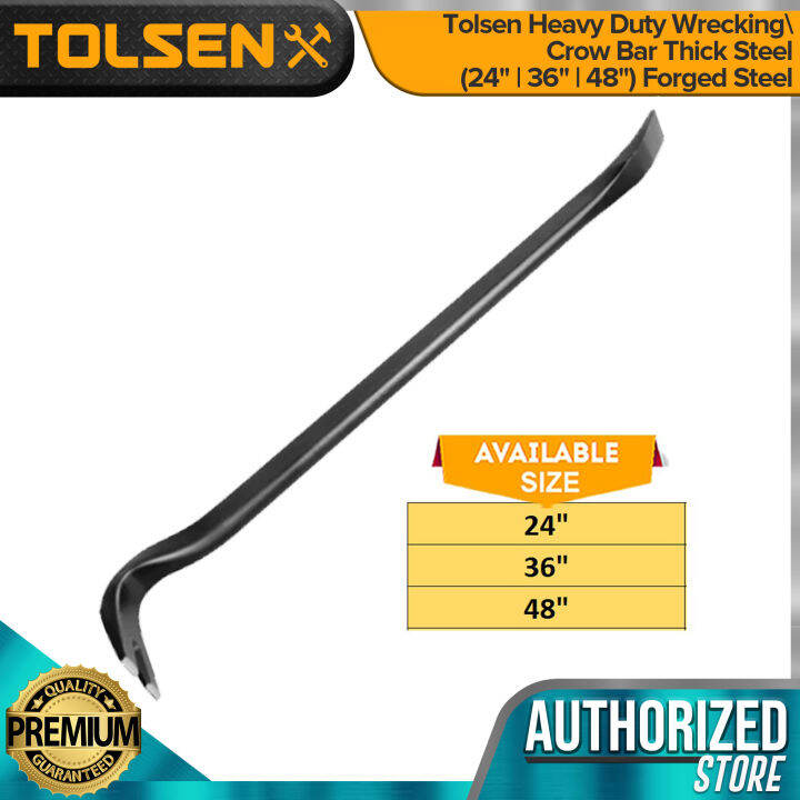 Tolsen Heavy Duty Wrecking Crow Bar Thick Steel (24" | 36" | 48 ...