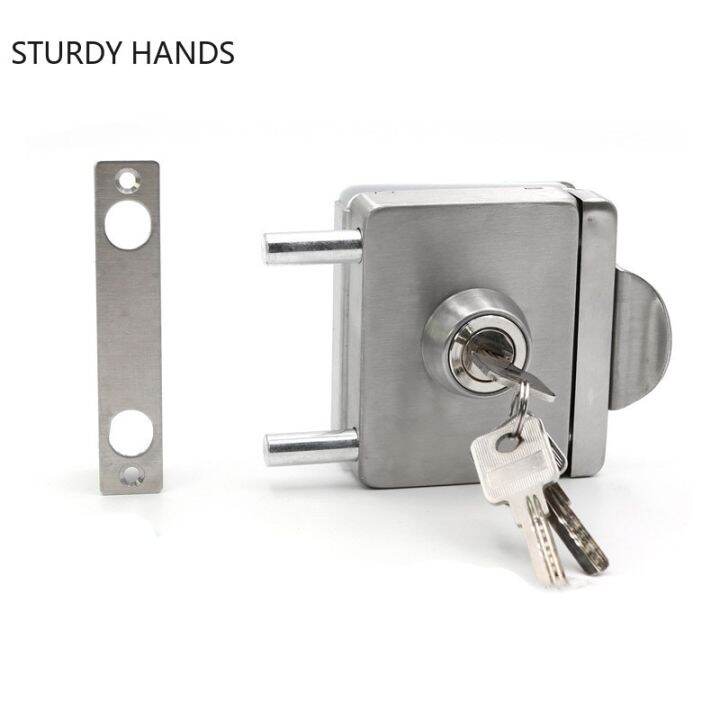 Stainless Steel Glass Door Lock Square Single Glass Door Lock Office ...