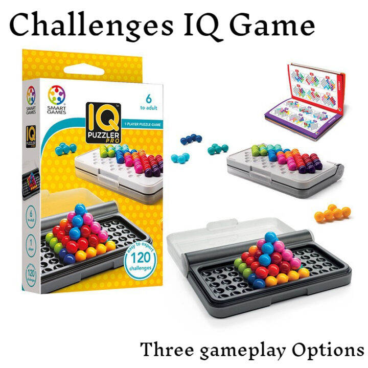 120 Challenges IQ 3D Puzzle Classic Puzzle Pyramid Plate Pearl Logical ...