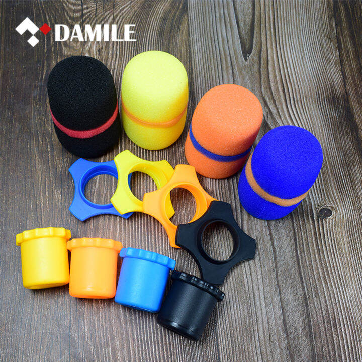 DAMILE Handheld Microphone Windscreen Foam Cover and Anti-Roll Device ...