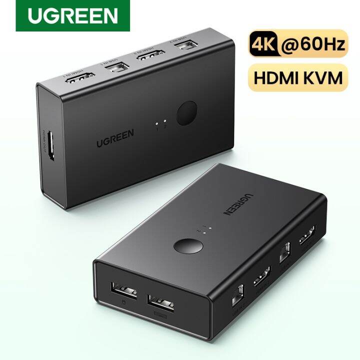 UGREEN 4K60Hz HDMI KVM Switch 2 IN 1 OUT Ultra HD HDMI Switcher Box For ...