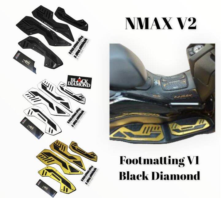 QLT NMAX V2 BLACK DIAMOND FOOT MATTING | Lazada PH